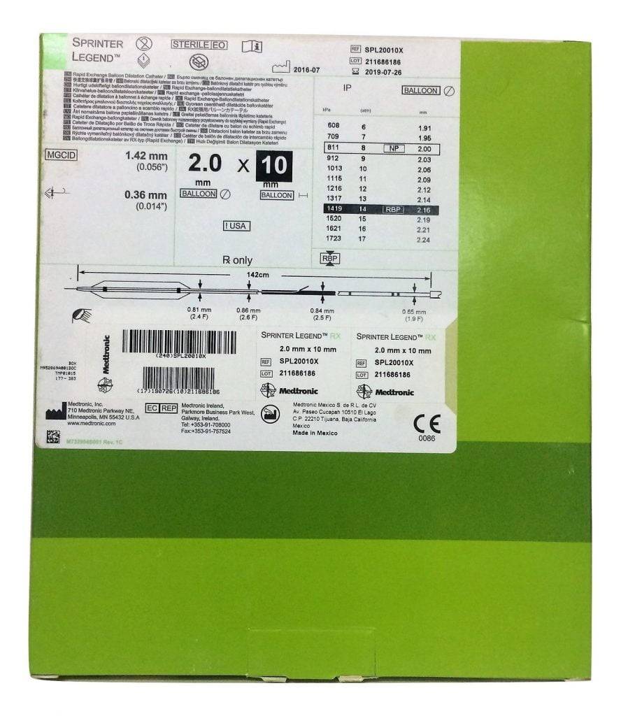 Sprinter Legend PTCA Balloon By Medtronic in India - Surgimedex.in