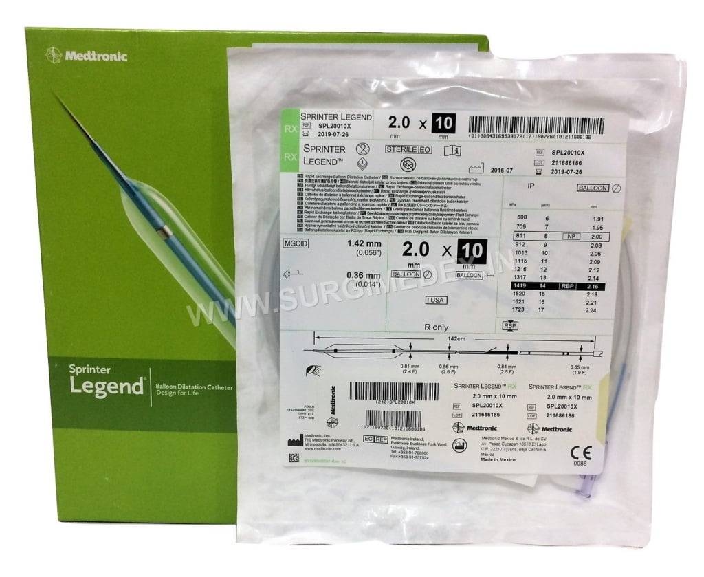Sprinter Legend PTCA Balloon By Medtronic in India - Surgimedex.in