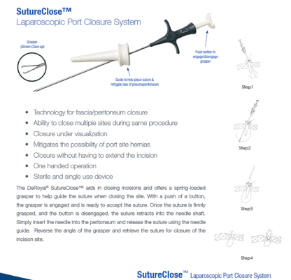 Laparoscopic Port Closure System, SutureClose™ - Surgimedex.in