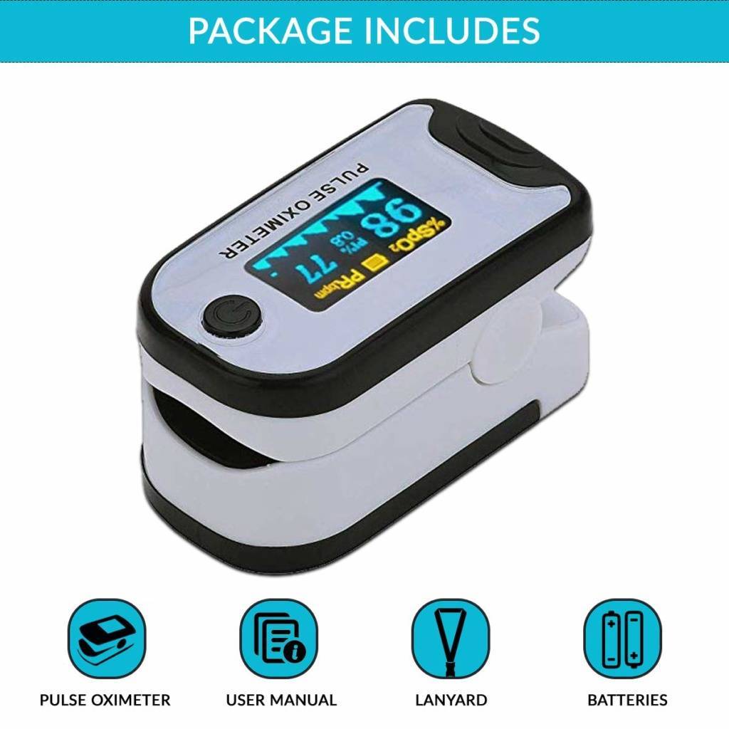 Fingertip Pulse Oximeter for SpO2 and pulse rate with finger detection