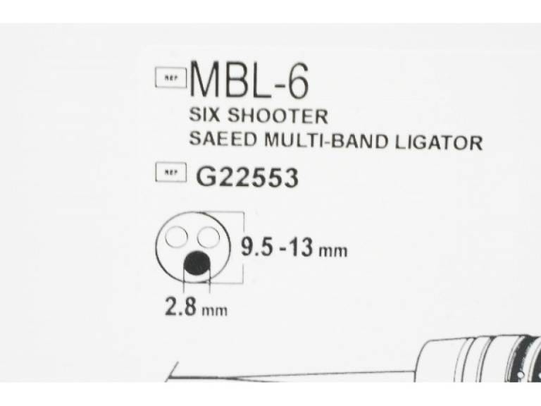 SAEED MULTI BAND LIGATOR SIX SHOOTER COOK G22553